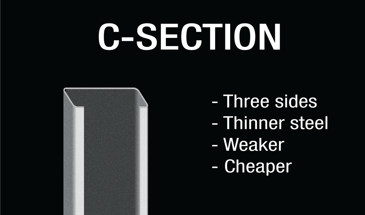 What’s The Difference Between RHS and C-Section Columns?