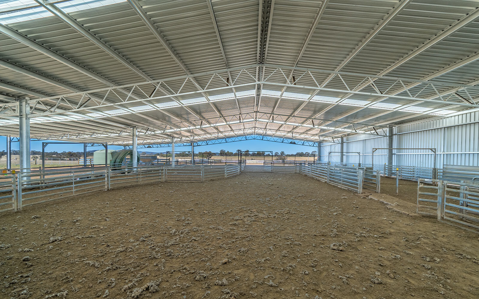 Whale farm shearing shed and agricultural yard cover