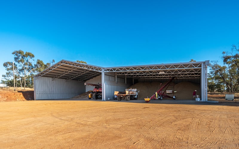 Kilbirnie Farms bulk storage shed
