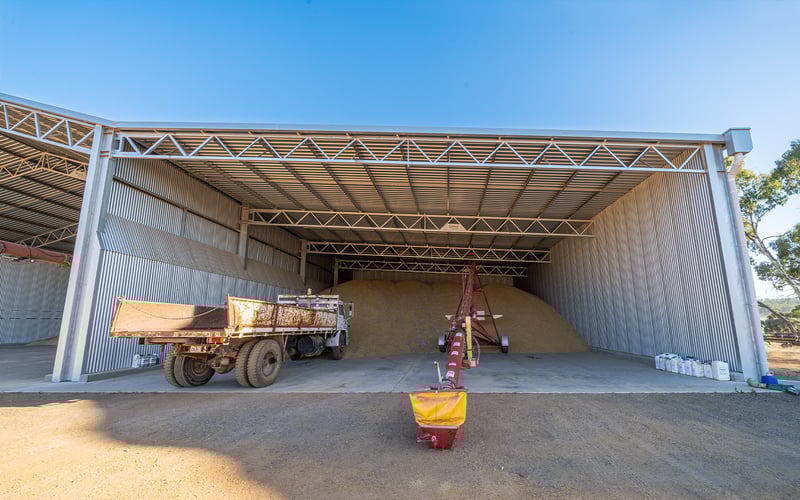 Kilbirnie Farms bulk storage shed