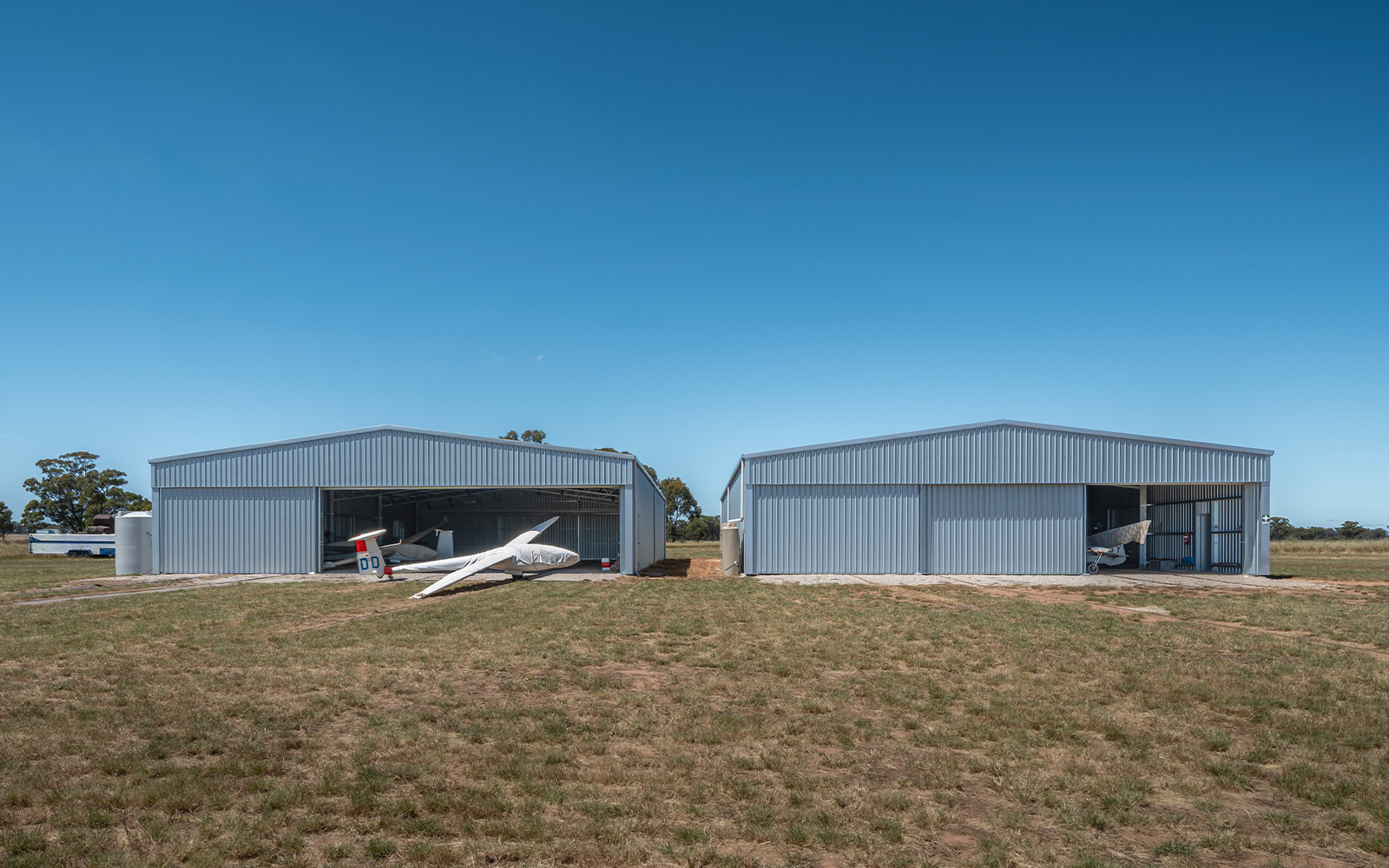 Bendigo Gliding Club aircraft hangars