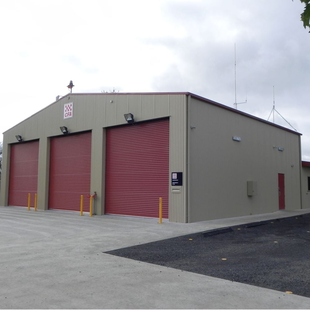 Industrial emergency services buildings