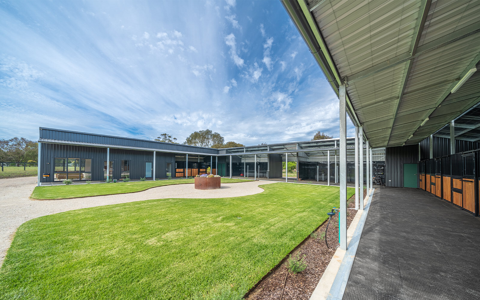 Kanandah Stables indoor dressage arena and stable complex
