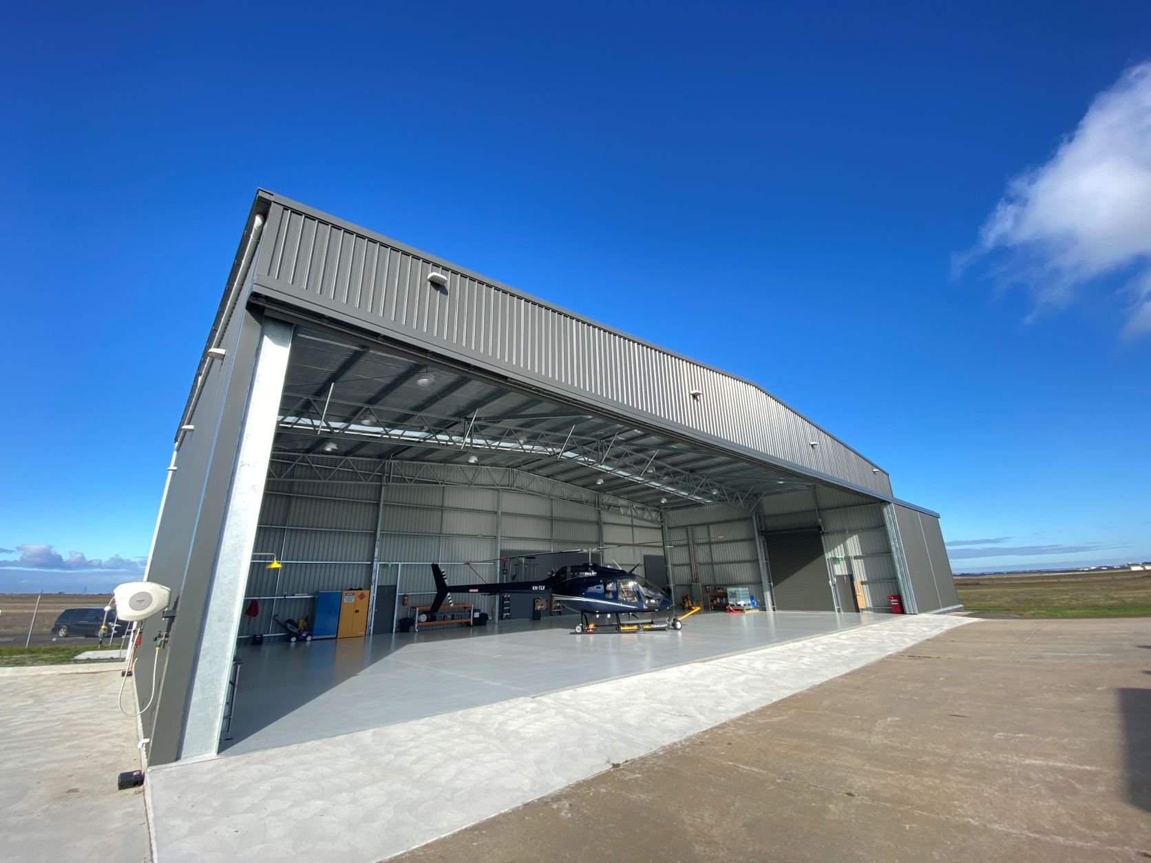 Central aviation helicopter hangars